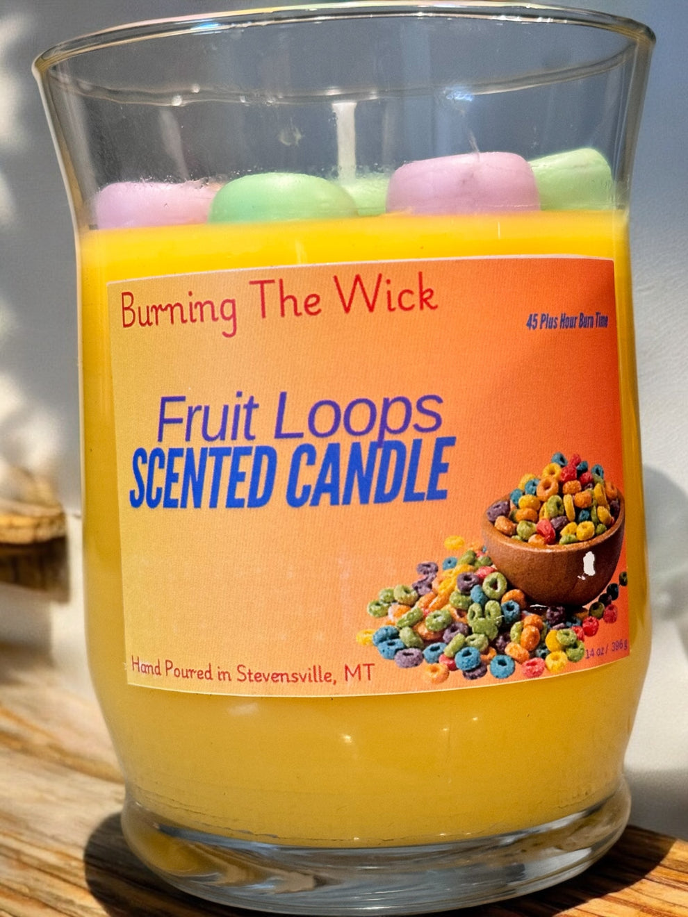 14 oz Fruit Loop Candle – Burning The Wick Candles